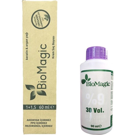 Bio Magic Organik Keratin ve Argan Saç Boyası 60 ml+Oksidan Fiyatı