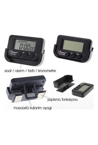Moonkip Kenko KK-613D Öğrenci Sınav Kronometresi Mini Dijital Saat