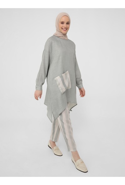 Refka Casual Tunik&Pantolon Ikili Takım Kekik Bej