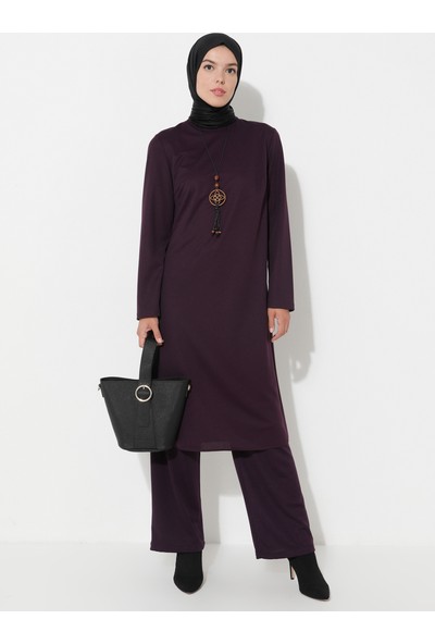 Ecesun Tunik&Pantolon Ikili Takım Mürdüm Ecesun Tunik&Pantolon Ikili Takım Mürdüm
