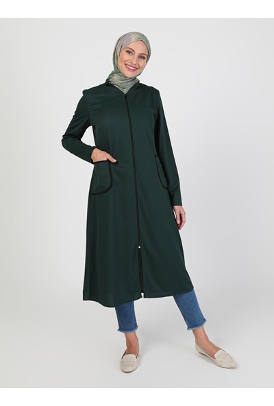 Zenane Boydan Fermuarlı Kap Zümrüt Yeşili Zenane Boydan Fermuarlı Kap Zümrüt Yeşili