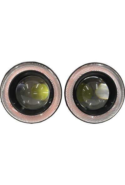 Kingstar Universal Mercekli LED Angel Sis Farı, 89MM Kırmızı Kingstar Universal Mercekli LED Angel Sis Farı, 89MM Kırmızı