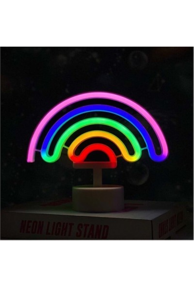 Dream Plus Usb\'li Dekoratif Neon Gökkuşağı Masa Lambası LED Işık Dream Plus Usb\'li Dekoratif Neon Gökkuşağı Masa Lambası LED Işık
