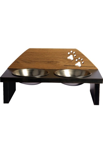 Mini Hediye Mama Kabı, Pati Desenli Çelik Kâseli Kedi Köpek Mama ve Su Kabı Mini Hediye Mama Kabı, Pati Desenli Çelik Kâseli Kedi Köpek Mama ve Su Kabı