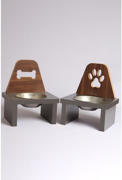 Mini Hediye Mama Kabı 2 Li Ahşap Çelik Kaseli Kedi Köpek Mama ve Su Kabı Mini Hediye Mama Kabı 2 Li Ahşap Çelik Kaseli Kedi Köpek Mama ve Su Kabı
