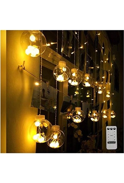 Orijinaldükkan Küre Toplu Perde LED Işıklar Pilli Uzaktan Kumandalı Animasyonlu Orijinaldükkan Küre Toplu Perde LED Işıklar Pilli Uzaktan Kumandalı Animasyonlu