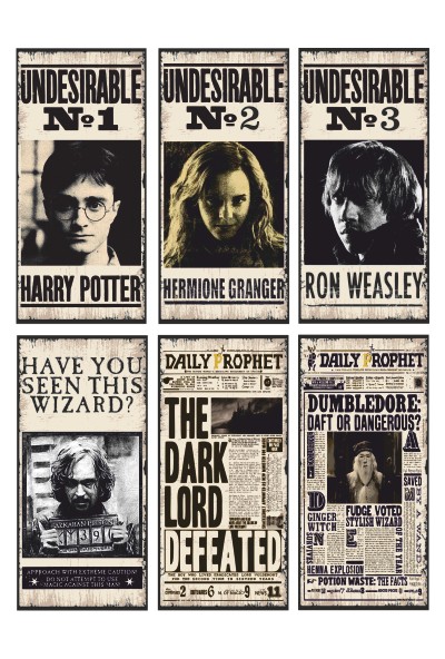 Hayat Poster Harry Potter Aranıyor 6'lı Mini Ahşap Poster Seti 6 Poster Birden Hayat Poster Harry Potter Aranıyor 6'lı Mini Ahşap Poster Seti 6 Poster Birden