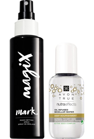 Avon Makyaj Sabitleyici Sprey ve Yağ Bazlı Micellar Temizleme Suyu Paketi Avon Makyaj Sabitleyici Sprey ve Yağ Bazlı Micellar Temizleme Suyu Paketi