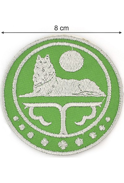 Anahtarlık Sepeti Çeçen Bayrak Nakışlı Yuvarlak Etiket Yeşil Çapı 8 cm Anahtarlık Sepeti Çeçen Bayrak Nakışlı Yuvarlak Etiket Yeşil Çapı 8 cm