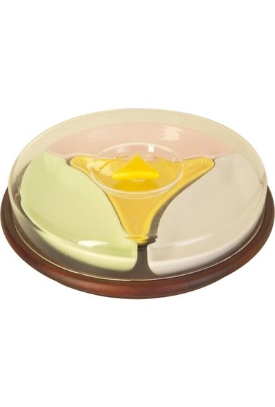 Pandora Ahşap Tepsili Seramik Kahvaltılık Yaz RENGI8697506030376