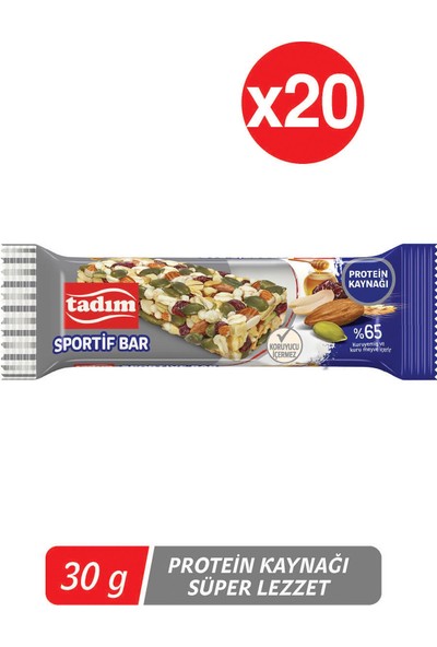 Tadım Bar Sportif 30gr 20'li Paket Tadım Bar Sportif 30gr 20'li Paket