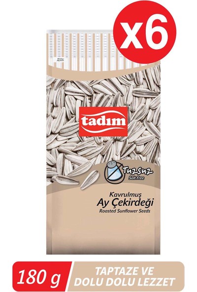 Tadım Tuzsuz Ayçekirdeği 180gr 6'lı Paket