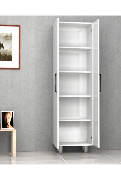Yeni Vitrin %100 Mdf 5 Bölmeli Kiler Dolabı