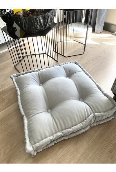 Pamuk Atölyesi Gri Bisküvi Yer Minderi & Palet Minder Pamuk Atölyesi Gri Bisküvi Yer Minderi & Palet Minder