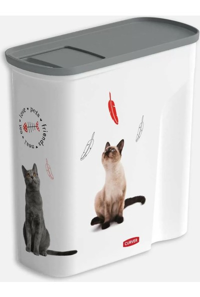 Evinizin Atölyesi Kedi Mama Saklama Kabı Evinizin Atölyesi Kedi Mama Saklama Kabı