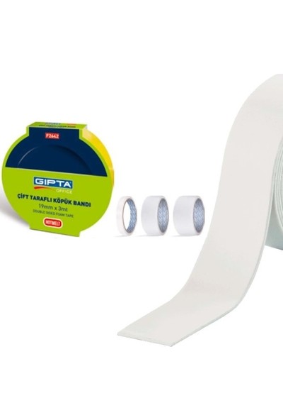 Gıpta Çift Taraflı Köpük Bant 25MMX3MT F2643