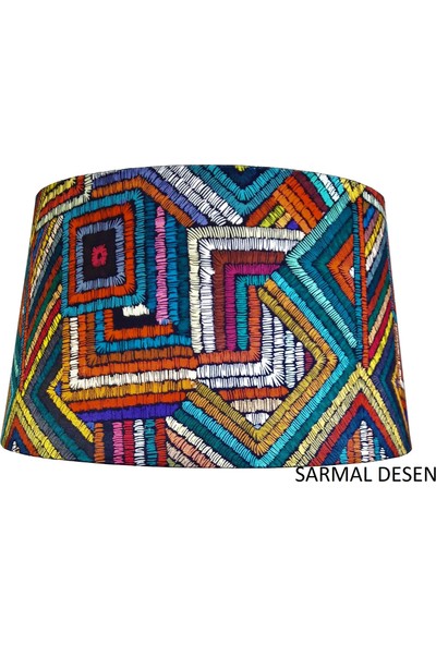 Lambada Sarmal Desen Lambader Abajur Şapkası