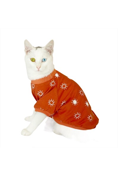 Kemique Sunny Oval Yaka Tişört Kedi Kıyafeti Kedi Elbisesi Kemique Sunny Oval Yaka Tişört Kedi Kıyafeti Kedi Elbisesi