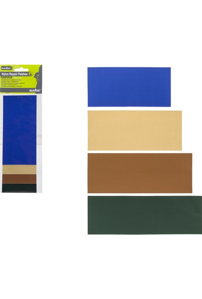 Summit Çok Amaçlı Tamir Kiti Çadır ve Kumaş Ürünler Için Multi Use Nylon Repair Patches Assorted Summit Çok Amaçlı Tamir Kiti Çadır ve Kumaş Ürünler Için Multi Use Nylon Repair Patches Assorted