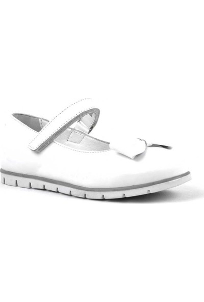 Rakerplus® Hakiki Deri Beyaz Fiyonklu Cırtlı Kız Çocuk Babet Rakerplus® Hakiki Deri Beyaz Fiyonklu Cırtlı Kız Çocuk Babet