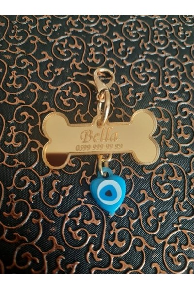 Trakyamama Köpek Künyesi Köpek Tasması Kaybolursam Ara Isimlik (4 Cm)