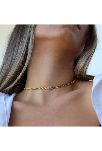 Değerli Kuyumculuk Baget Taşlı Choker