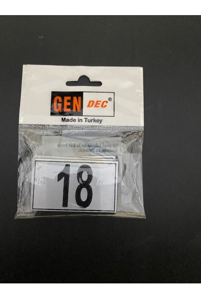 Gendec 4 x 6 cm Yapışkanlı No 1'den 18'e Raf, Posta Kutusu, Dolap, Ayakkabılık, Kapı Numarası Gendec 4 x 6 cm Yapışkanlı No 1'den 18'e Raf, Posta Kutusu, Dolap, Ayakkabılık, Kapı Numarası
