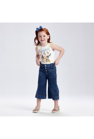 Mayoral Kız Çocuk Cepli Kot Pantolon 3556