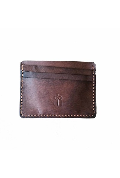 Zamaniscraft No.2 El Yapımı Hakiki Deri Kartlık Cüzdan