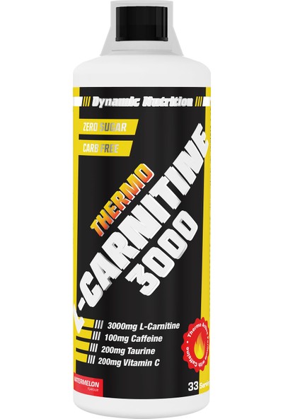 Dynamic Nutrition Dynamic Thermo L-Carnitine 3000 Mg 1000 ml Karpuz Aromalı