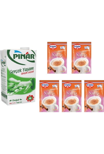 Dr. Oetker 1 Adet Pınar Süt ve 5 Adet Dr. Oetker Salep