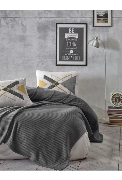 Cotton Box Çift Kişilik Bond Pike Takımı Trigon Antrasit Cotton Box Çift Kişilik Bond Pike Takımı Trigon Antrasit