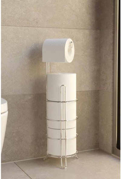 Jimmyhome Tuvalet Kağıtlık Wc Kağıtlığı Tuvalet Kağıdı Standı Yedekli Tuvalet Kağıt Askısı