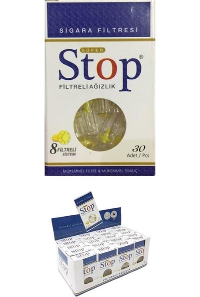 Stop Filtreli Ağızlık Sigara Filtresi 30 Lu x 20 Paket Stop Filtreli Ağızlık Sigara Filtresi 30 Lu x 20 Paket
