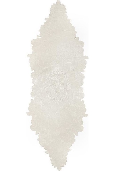 Çeyiz Diyarı Roseart Kadife Runner Beyaz Çeyiz Diyarı Roseart Kadife Runner Beyaz