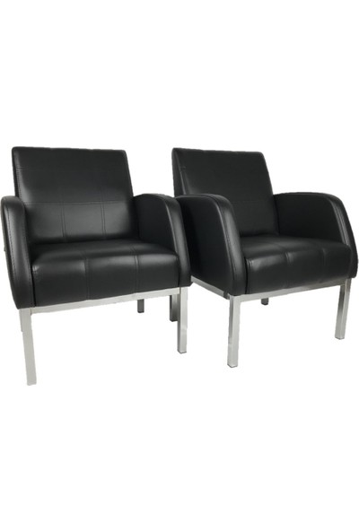 Ceo Zen Tekli Kanepe (Siyah Deri) - 2 'li Set Ceo Zen Tekli Kanepe (Siyah Deri) - 2 'li Set
