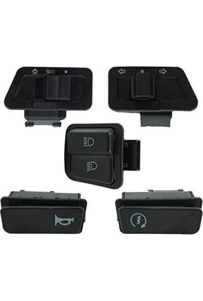 Asn Motorsiklet Scooter Düğme Seti 5 Li