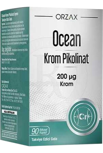 Orzax Ocean Krom Pikolinat 20 Mcg 90 Kapsül Orzax Ocean Krom Pikolinat 20 Mcg 90 Kapsül