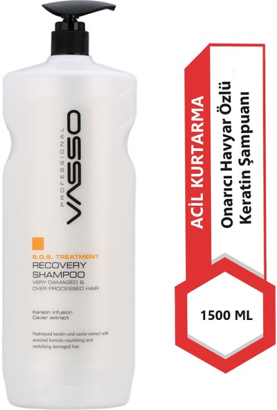 Vasso Yıpranmış Saçlar Için Acil Kurtarma Şampuanı 1500 ml Vasso Yıpranmış Saçlar Için Acil Kurtarma Şampuanı 1500 ml