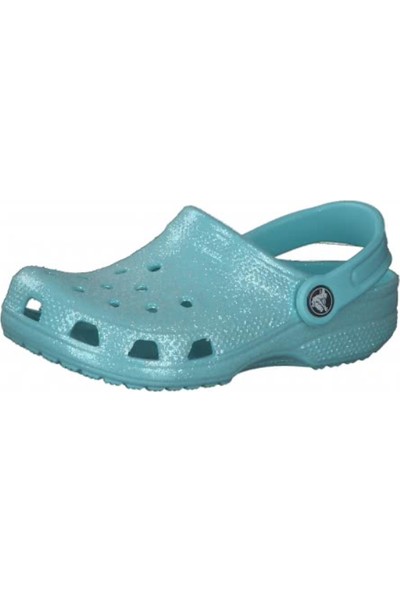 Crocs Classic Glitter Ice Blue Kids Clog 205441-4O9