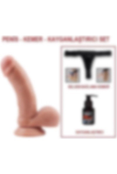 Lilitu Shop Belden Bağlamalı 18 cm Çift Katmanlı Dildo