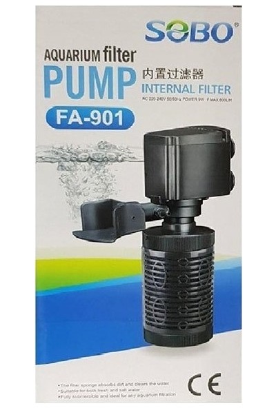 Sobo FA-901 Akvaryum Iç Filtre 800 Lt/s