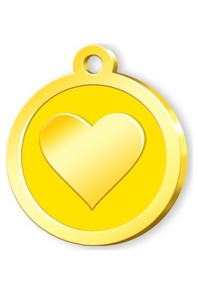 Dali's Altın Kaplama Kalp Künye - Sarı Dali's Altın Kaplama Kalp Künye - Sarı