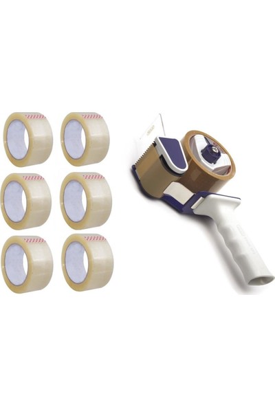 Mas 670 Koli Bantlama Makinesi + 45 x 100 Şeffaf Koli Bandı 6'lı Mas 670 Koli Bantlama Makinesi + 45 x 100 Şeffaf Koli Bandı 6'lı