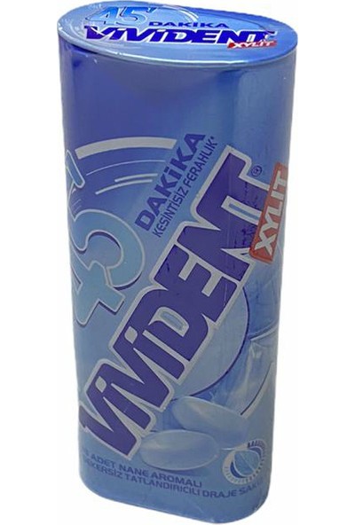 Perfetti Vivident 45 Dakika Nane Aromalı Draje Sakız Teneke Kutu 10 Adet Perfetti Vivident 45 Dakika Nane Aromalı Draje Sakız Teneke Kutu 10 Adet