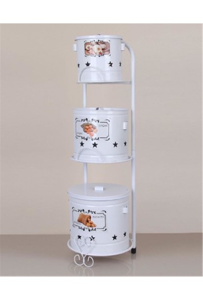 Incir Home Ferforje 3 Katlı Patates Soğanlık