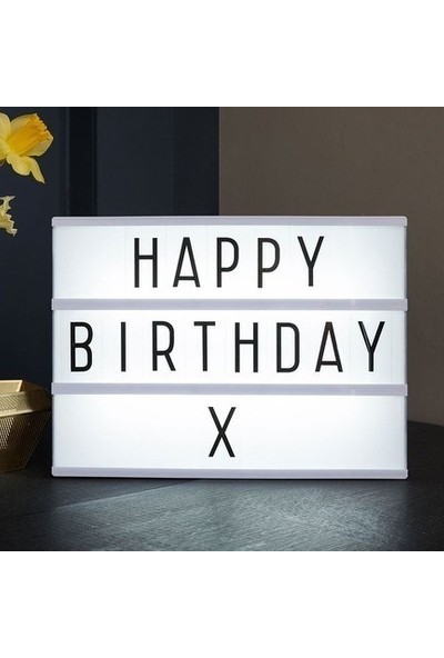 Hambag Dekoratif 94 Harfli Led Işıklı Pano Light Box A5 Tasarruflu Romantik Işık Panosu Hambag Dekoratif 94 Harfli Led Işıklı Pano Light Box A5 Tasarruflu Romantik Işık Panosu