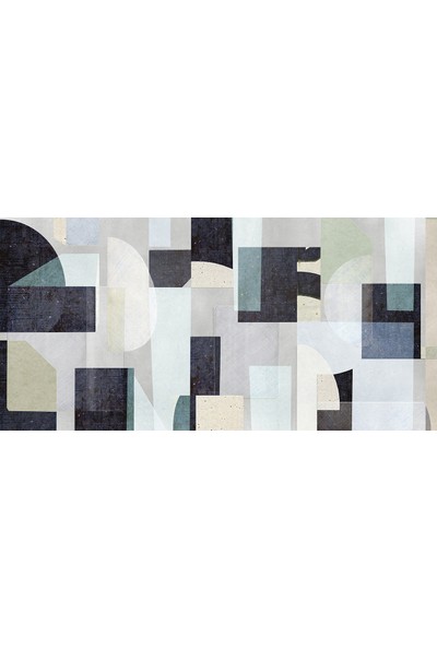 Moda Duvar Vintage Geometrik Desenli Vinil Duvar Kağıdı Tutkal Hediyeli