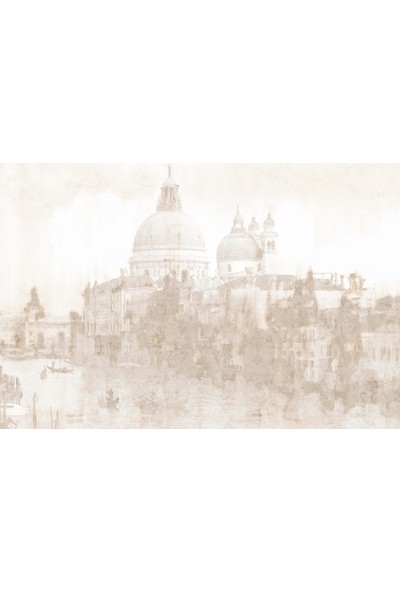 Moda Duvar Vintage Manzara Desenli Vinil Duvar Kağıdı Tutkal Hediyeli