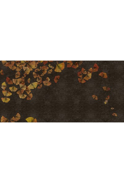 Moda Duvar Vintage Yapraklar Vinil Duvar Kağıdı Tutkal Hediyeli